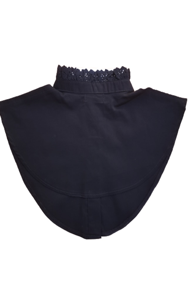 Guler de camasa detasabil, Maralyn, tunica, negru, model 2, bumbac ...