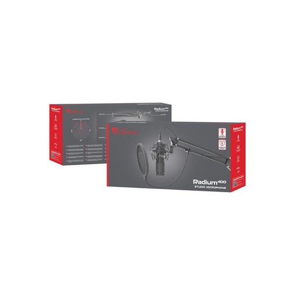 Microfon de studio Genesis Radium 400, USB Negru - eMAG.ro