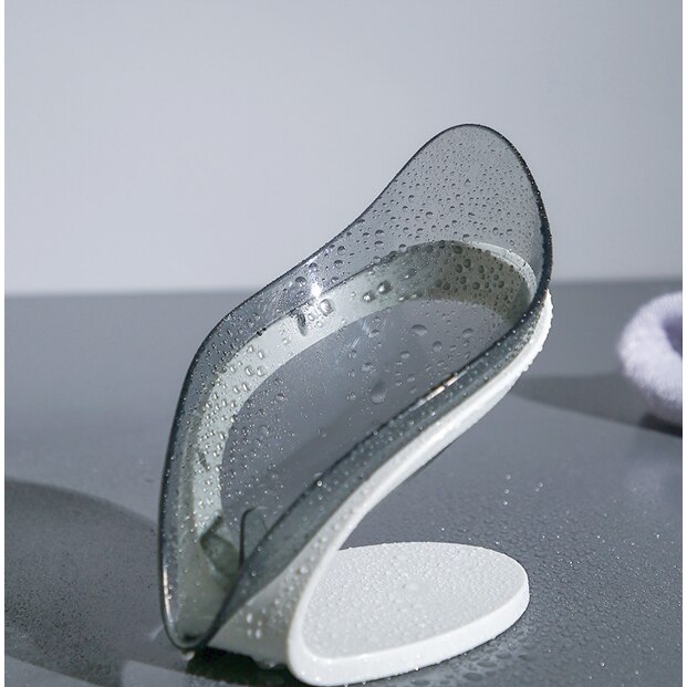 Sapuniera cu scurgere, model frunza, plastic, fixare cu ventuza ...