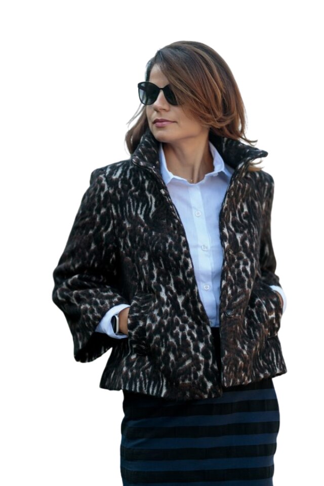 Capa Dama Eleganta Giorgal, Model Tigrat, Maro, Tokyo 44 EU - eMAG.ro