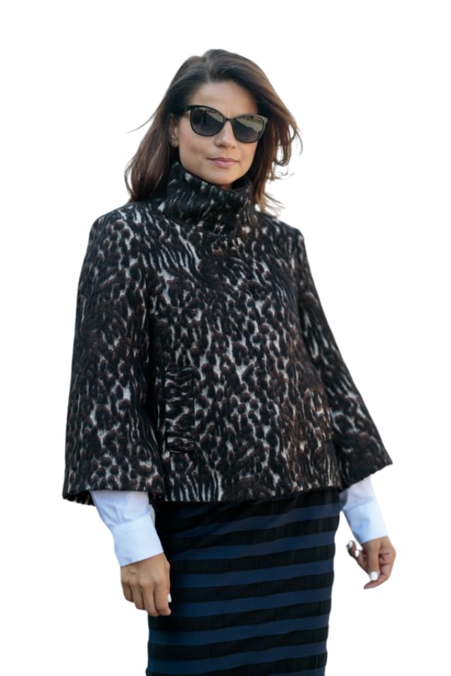 Capa Dama Eleganta Giorgal, Model Tigrat, Maro, Tokyo 44 EU - eMAG.ro