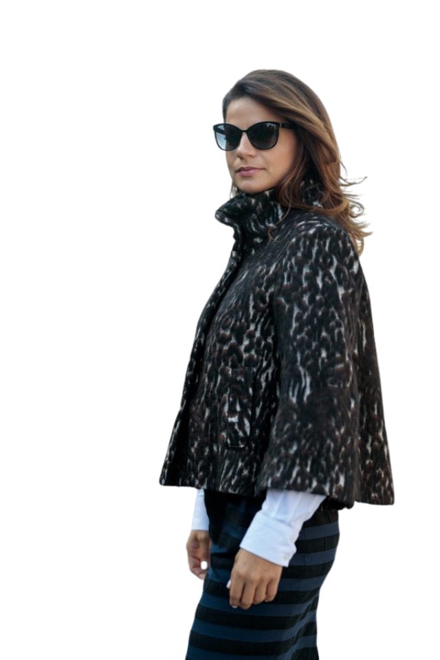 Capa Dama Eleganta Giorgal, Model Tigrat, Maro, Tokyo 44 EU - eMAG.ro