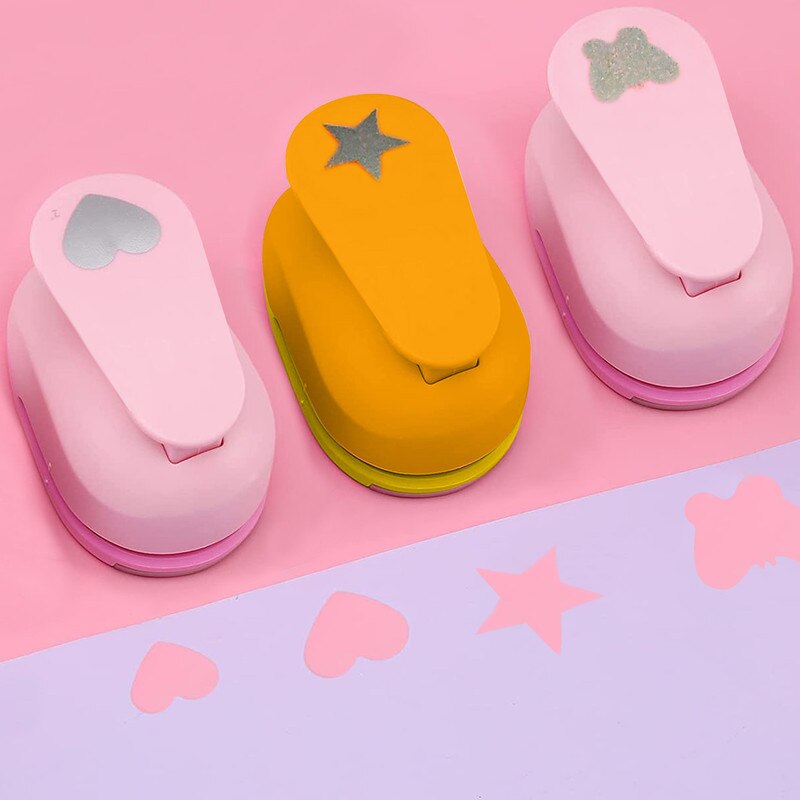 Set 3 perforatoare, Inima/Stea/Fluture, 6x5x4cm, Multicolor - eMAG.ro