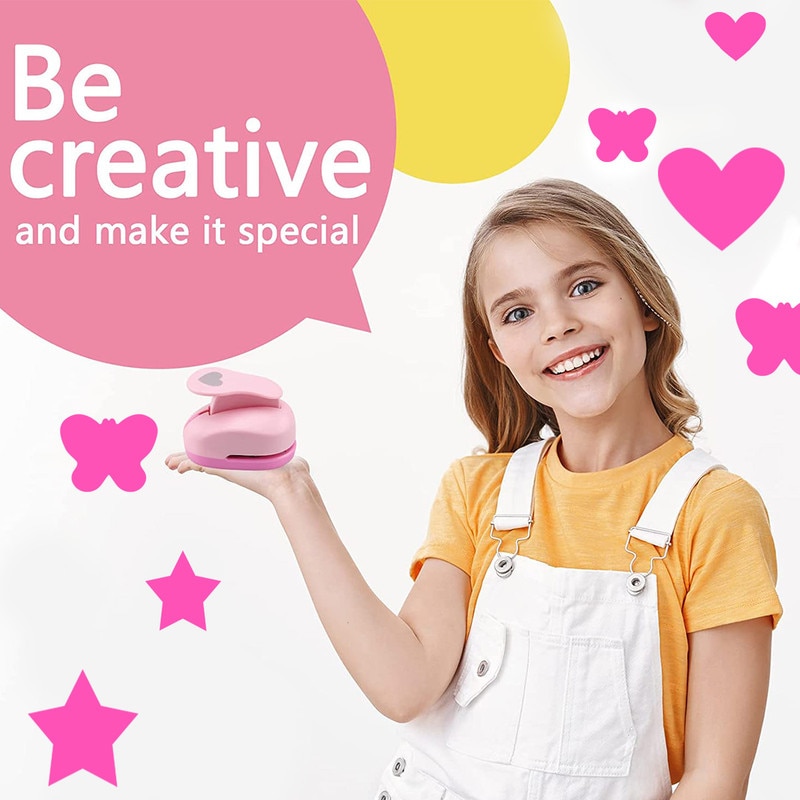 Set 3 perforatoare, Inima/Stea/Fluture, 6x5x4cm, Multicolor - eMAG.ro