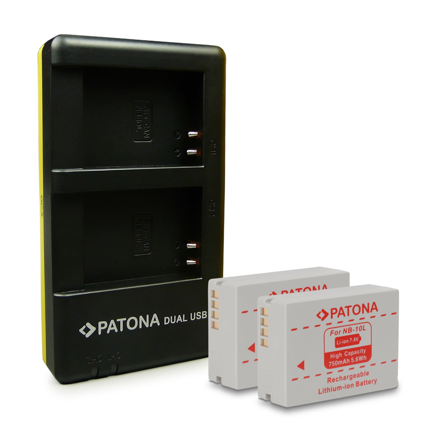 Pachet Incarcator Dual USB, 2x Acumulator Patona pentru Canon NB-10L - eMAG.ro