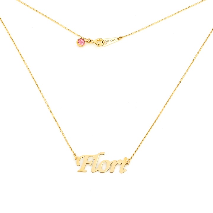 Lant cu nume Flori, aur 14k - eMAG.ro