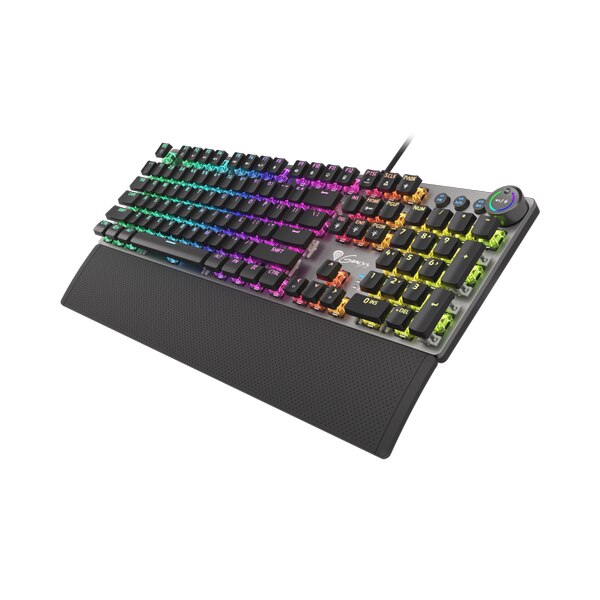 Tastatura Gaming Mecanica Genesis THOR 401 RGB, layout US, USB Negru ...