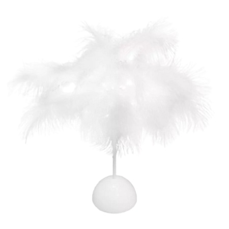 Pom Decor Luminos cu Pene Albe,50 cm - eMAG.ro