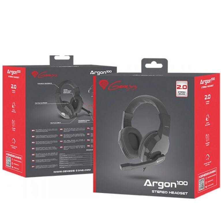 Casti, Genesis, Microfon, Negru/rosu - eMAG.ro