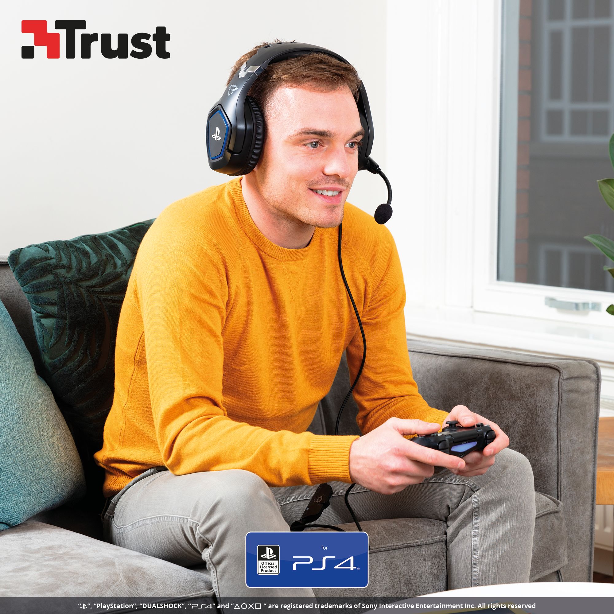 Casti gaming PS4, Trust, Microfon, Negru - eMAG.ro