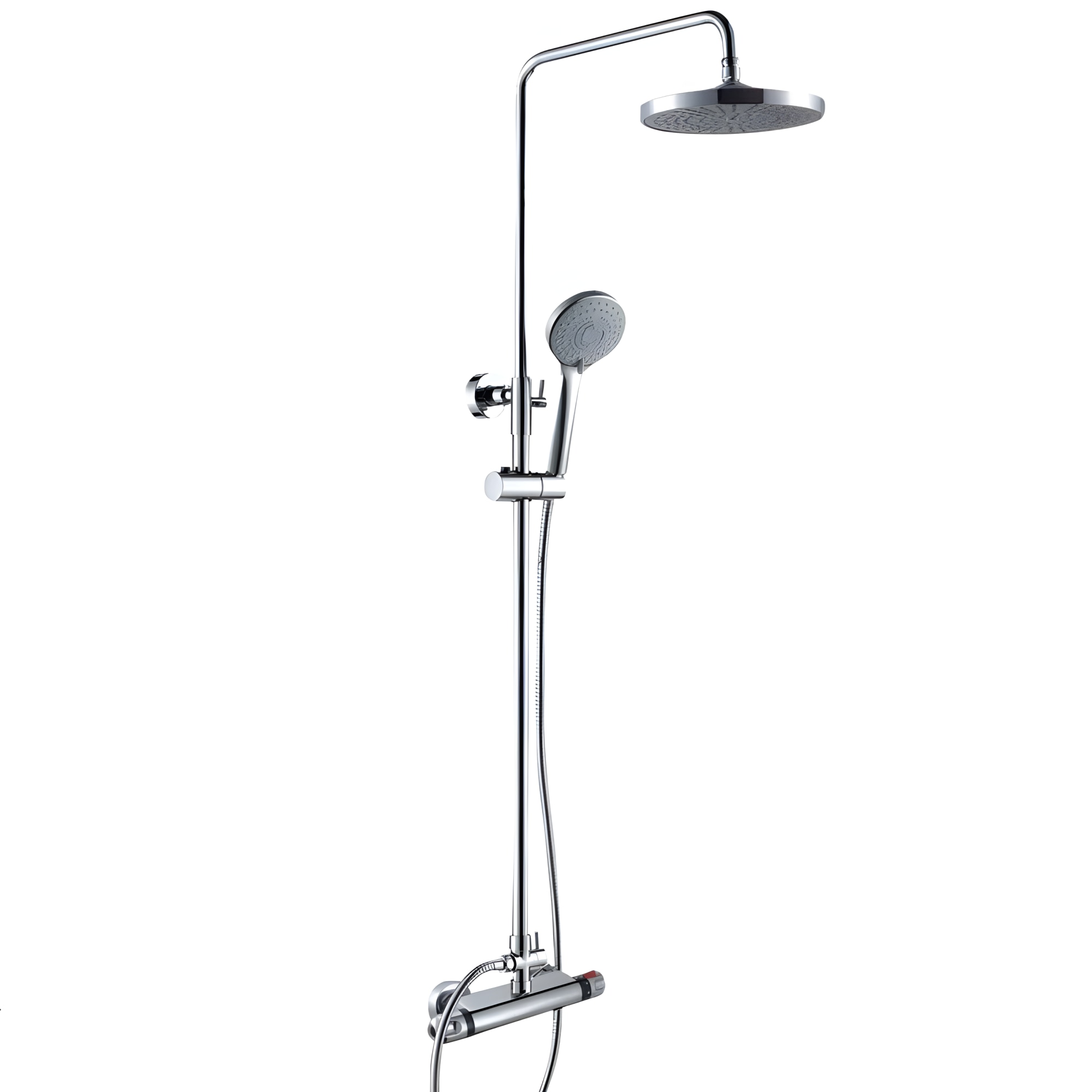 Coloana de dus cu baterie termostat, din Alama, 2 functii, finisaj crom ...