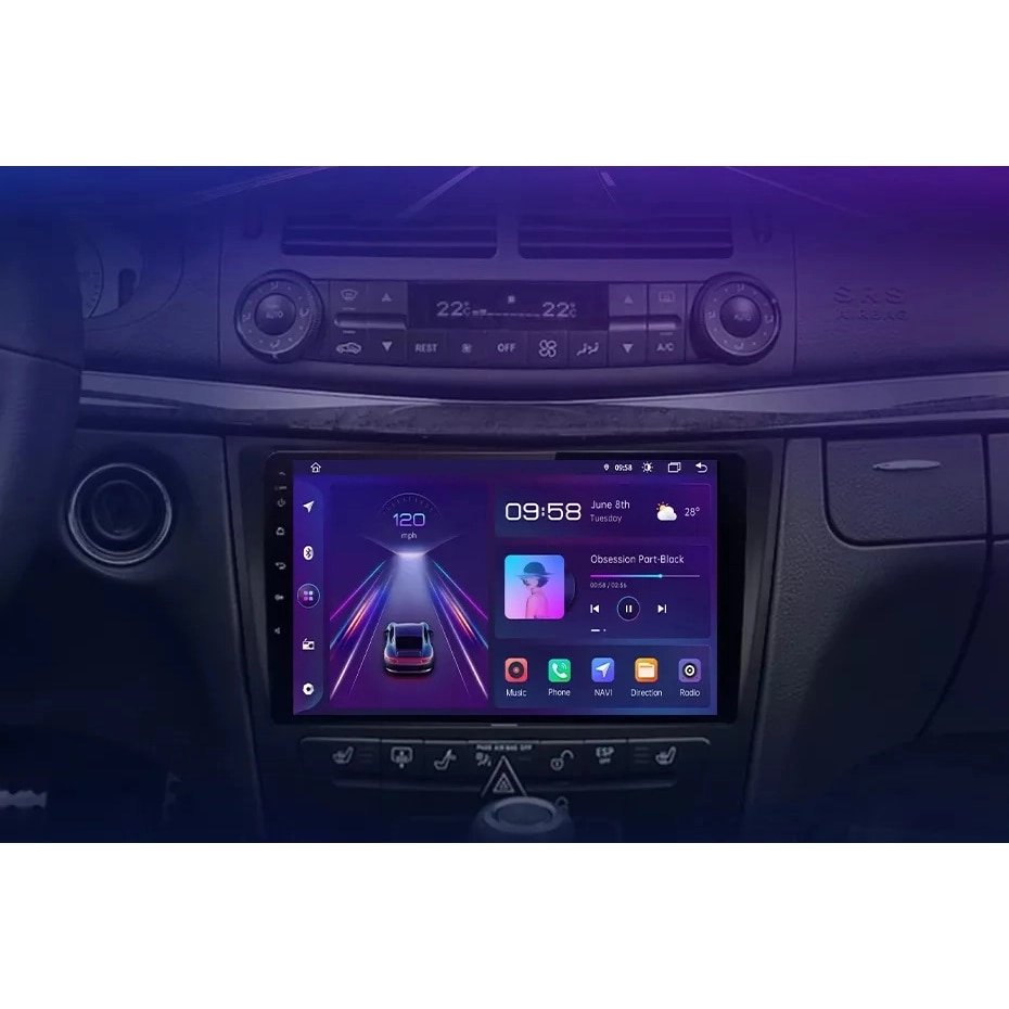 Navigatie Android 12, CarPLAY, Android Auto, Ecran 9″, 4GB RAM 64GB ...