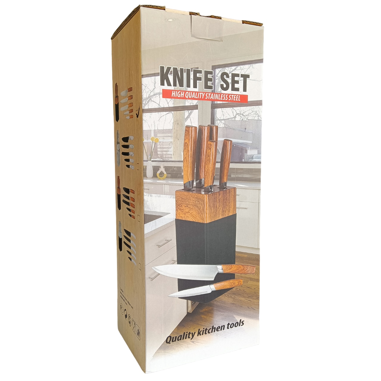 Set de cutite bucatar 6 piese din otel inoxidabil pentru feliere, taiat ...