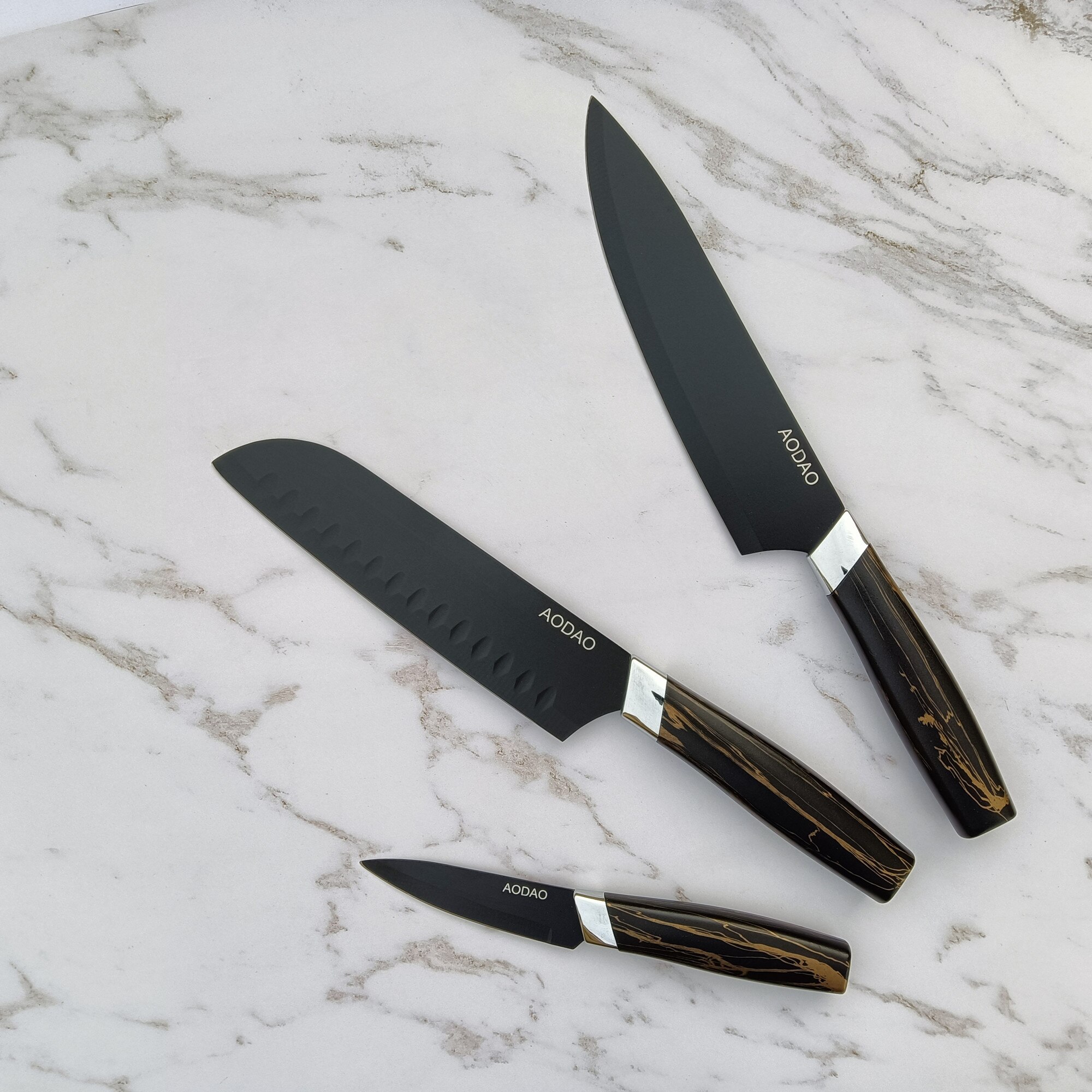 Set de cutite bucatarie 6 piese din otel inoxidabil pentru feliere ...