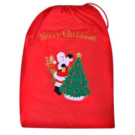 Decoratiune sacul lui Mos Craciun, rosu, 53 x 78 cm - eMAG.ro