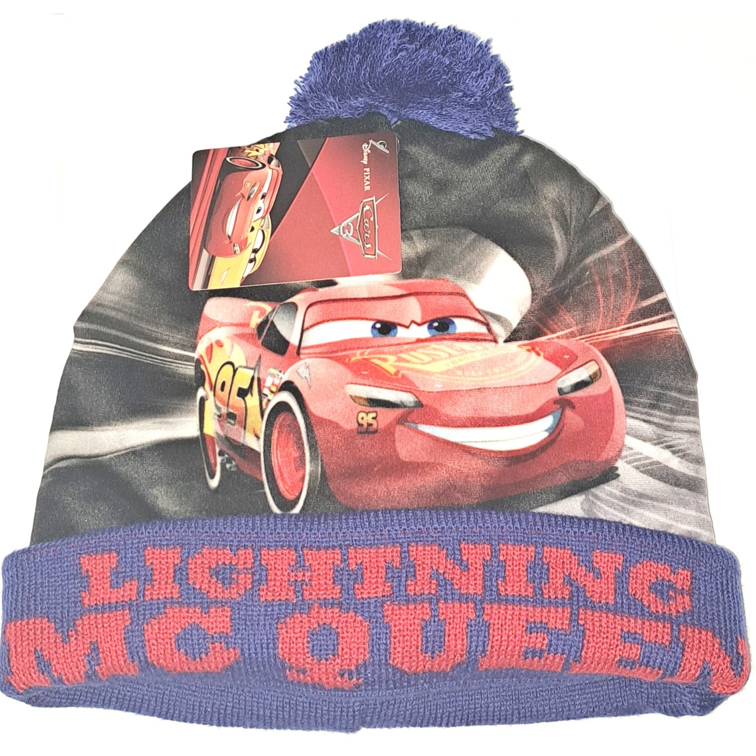 Caciula Fulger McQueen, baieti, 52 cm, Albastru - eMAG.ro