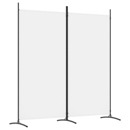 Paravan de camera cu 2 panouri vidaXL, alb, 175x180 cm, textil - eMAG.ro