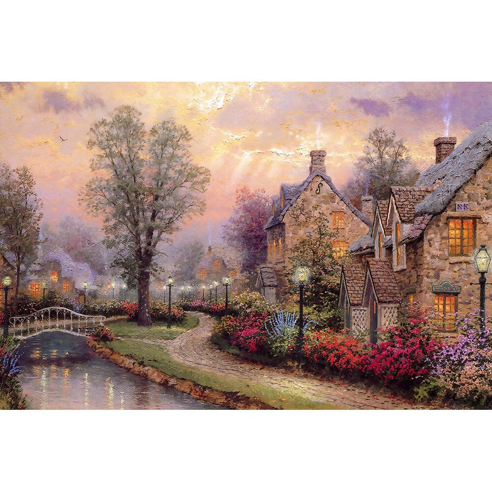 Tablou Living, Dormitor, Peisaj 01335, Multicolor, 90x60 cm - eMAG.ro