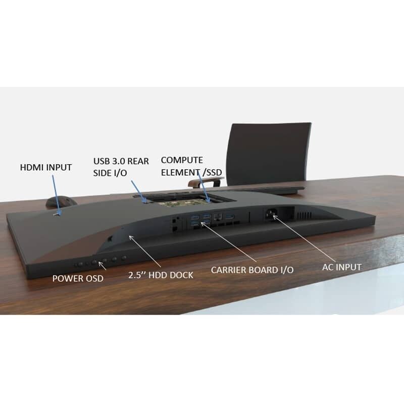 Компютър LOOP All-in-One Intel, 23,8", Pentium® Gold 5405U 4GB & 64GB ...