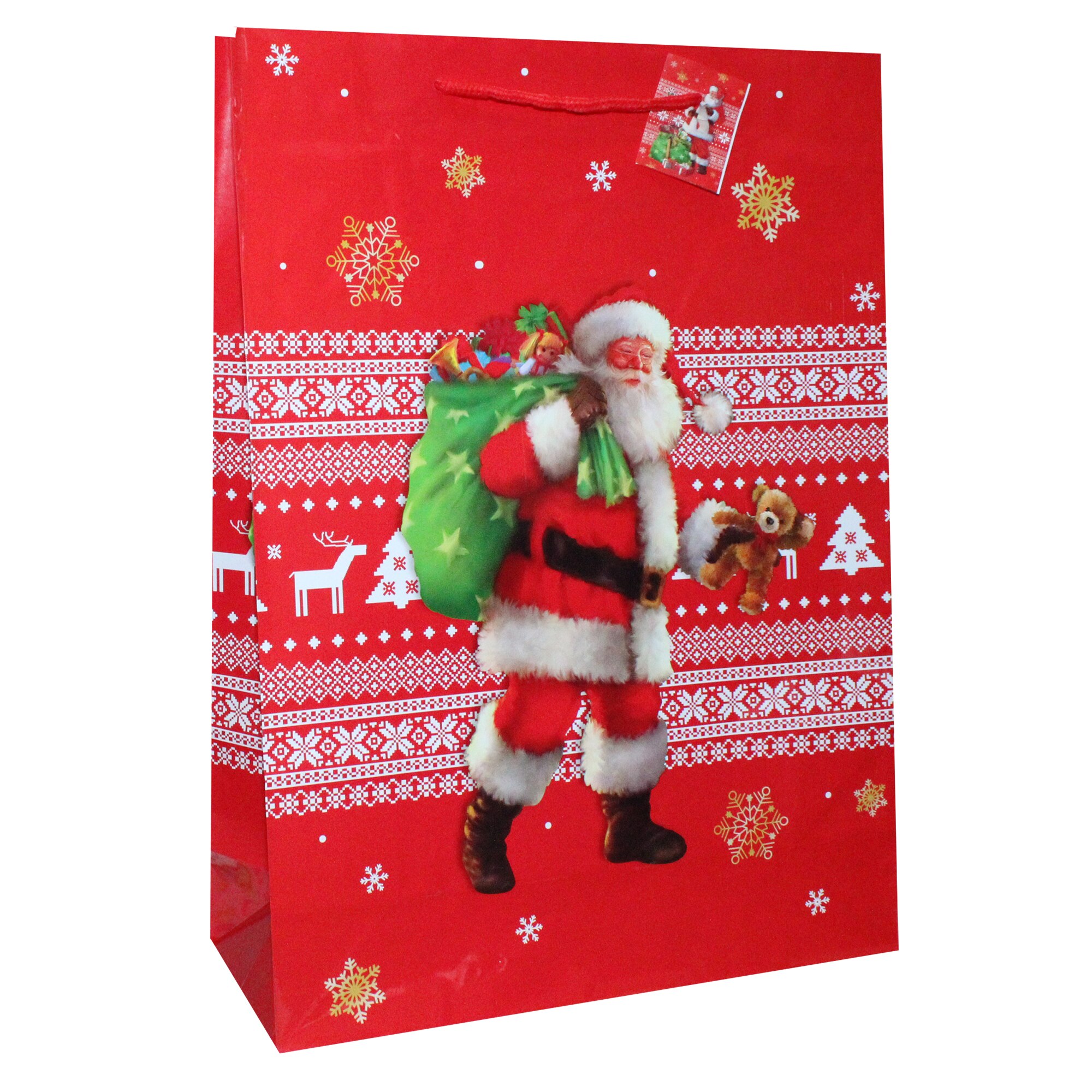 Set 12 Pungi cadou Mos Craciun, 41x30x11 cm - eMAG.ro