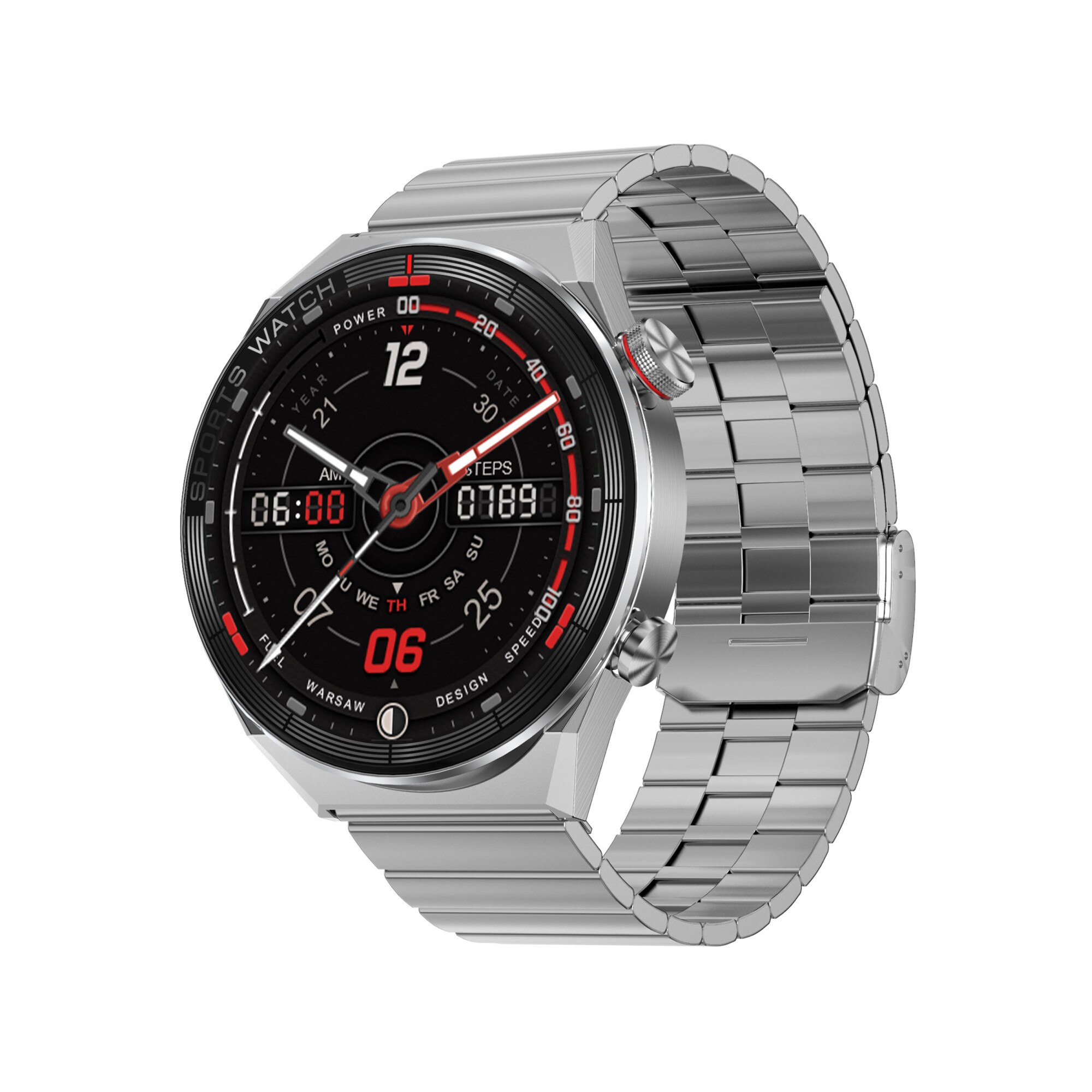 Ceas Smartwatch Watchmark Maverick argint unisex 1.5 inch - eMAG.ro
