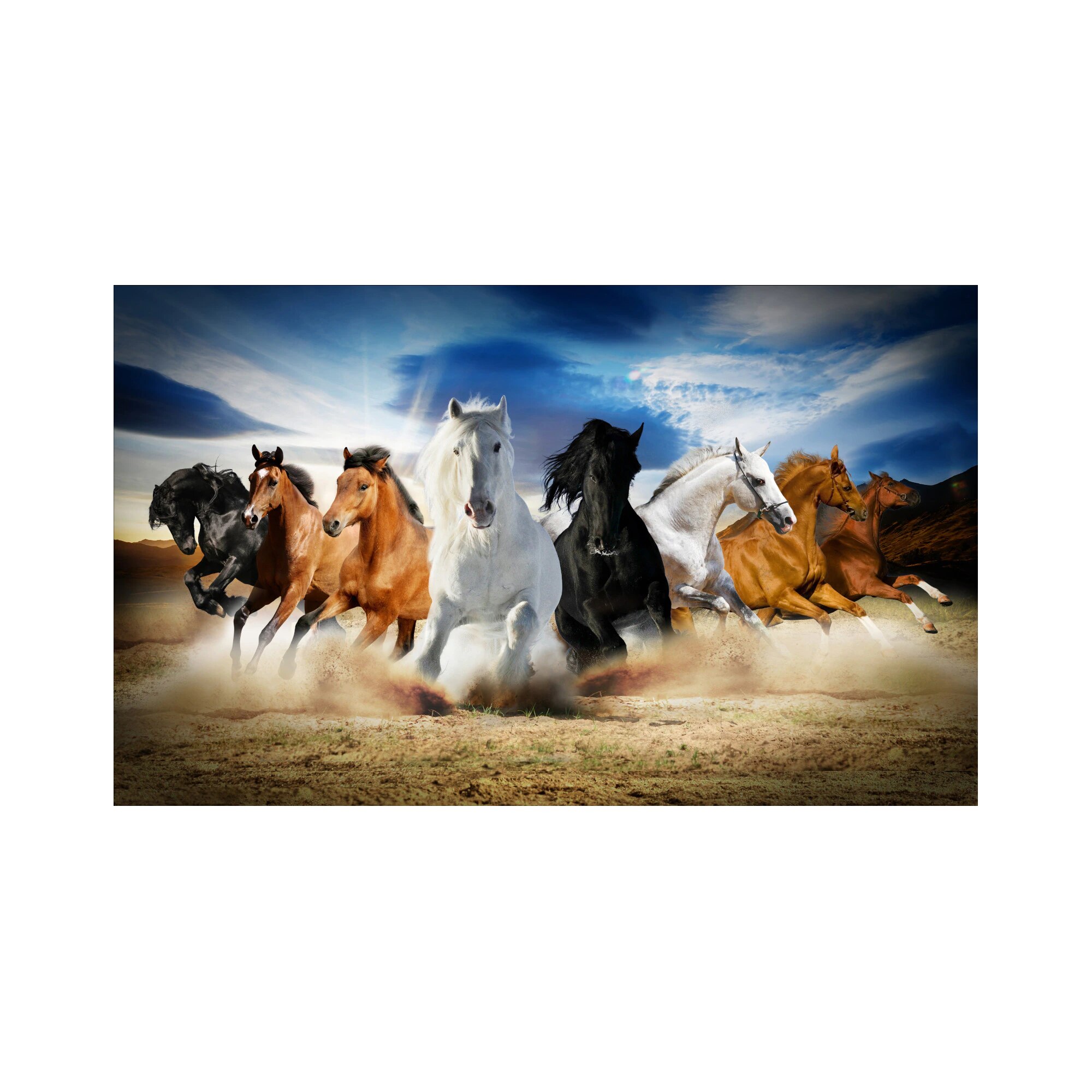 Vászon falikép, Arlata Word Mag, állat, ló 1155, fa keret, több színű ...