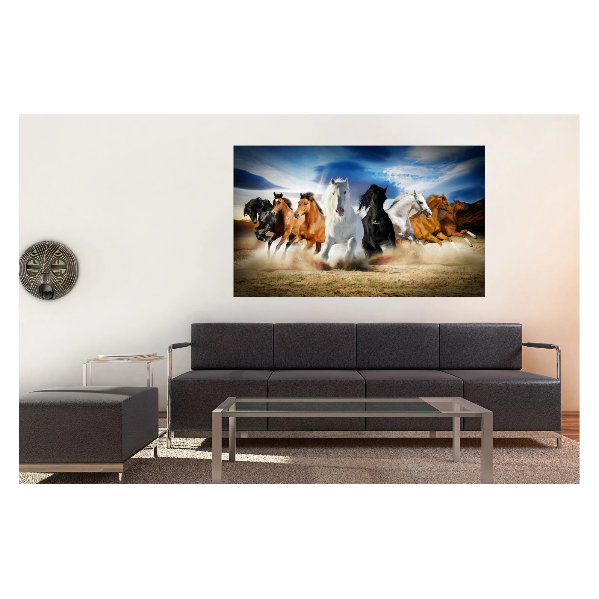 Vászon falikép, Arlata Word Mag, állat, ló 1155, fa keret, több színű ...