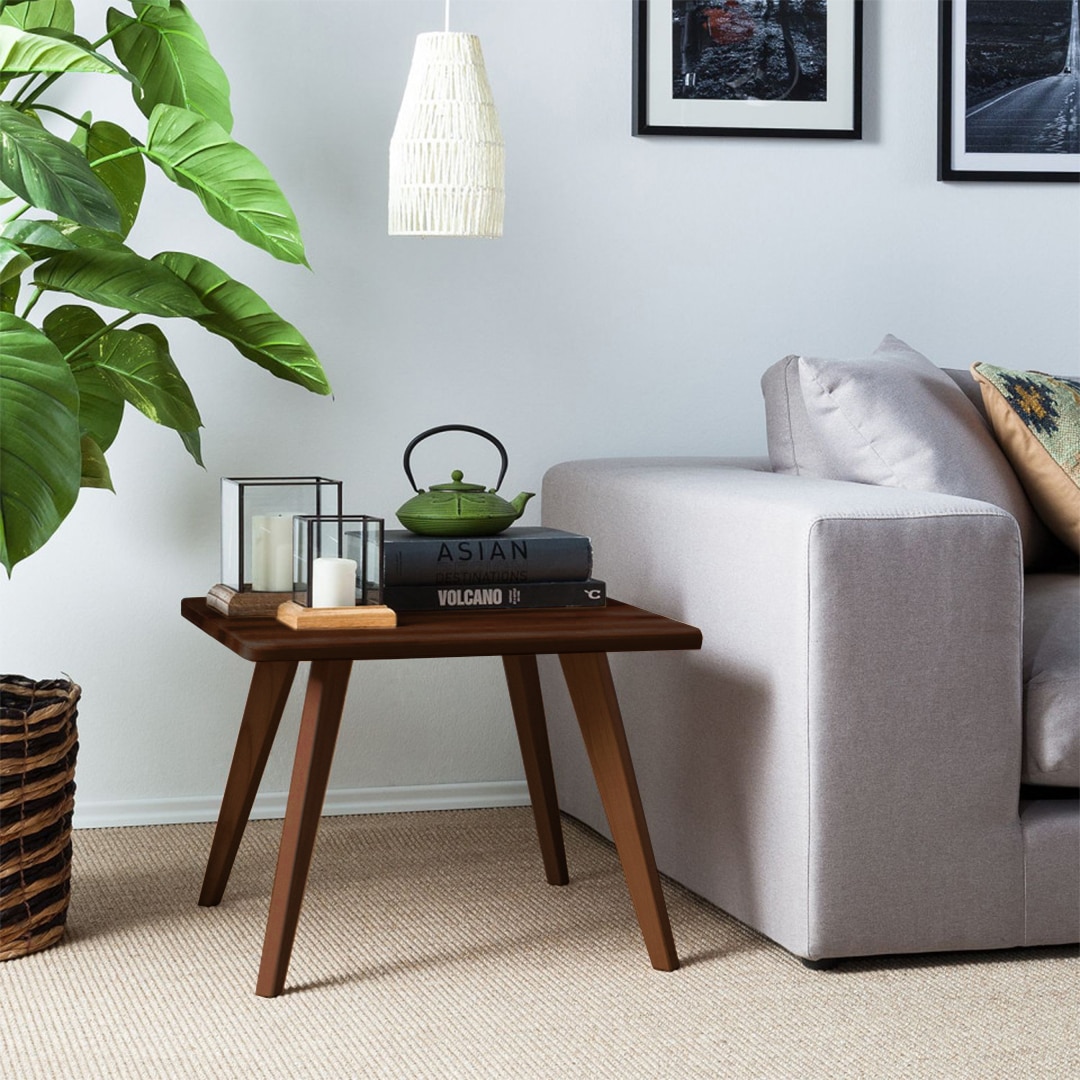 Холна маса ROBEST, квадратна, кафява, 57см/55см - eMAG.bg