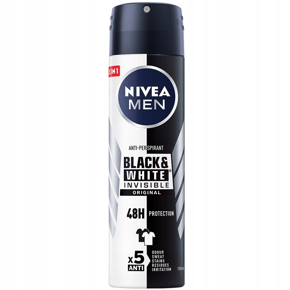 Férfi dezodor, Nivea, Black&White Invisible, 150 ml - eMAG.hu