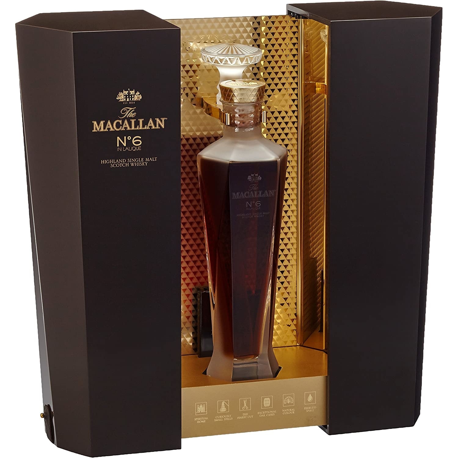 Whisky Macallan No. 6 in Lalique 0.7L, Single Malt 43%, 0.7l - eMAG.ro