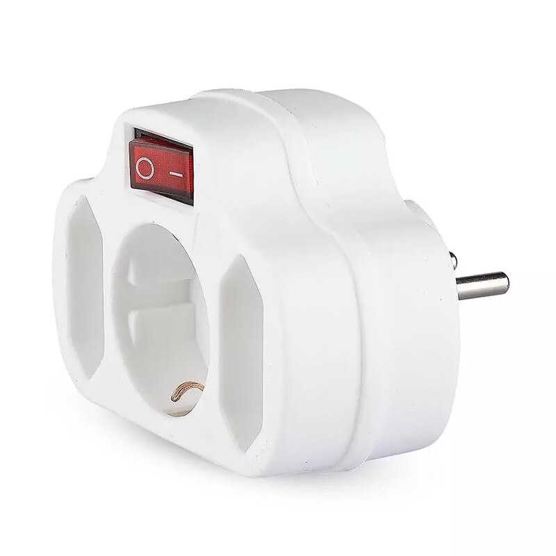 Priza adaptor cu intrerupator, 2 x 2.5A, 1 x 16A - eMAG.ro