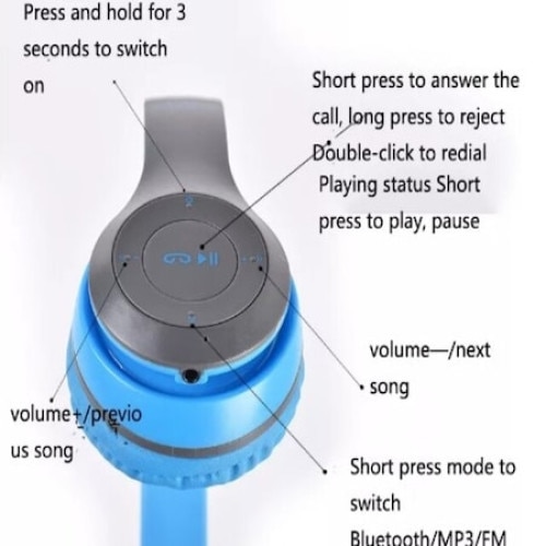 Casti wireless, bluetooth 5.0 cu microfon si radio, pliabile, Micro SD/MP3 Player - eMAG.ro
