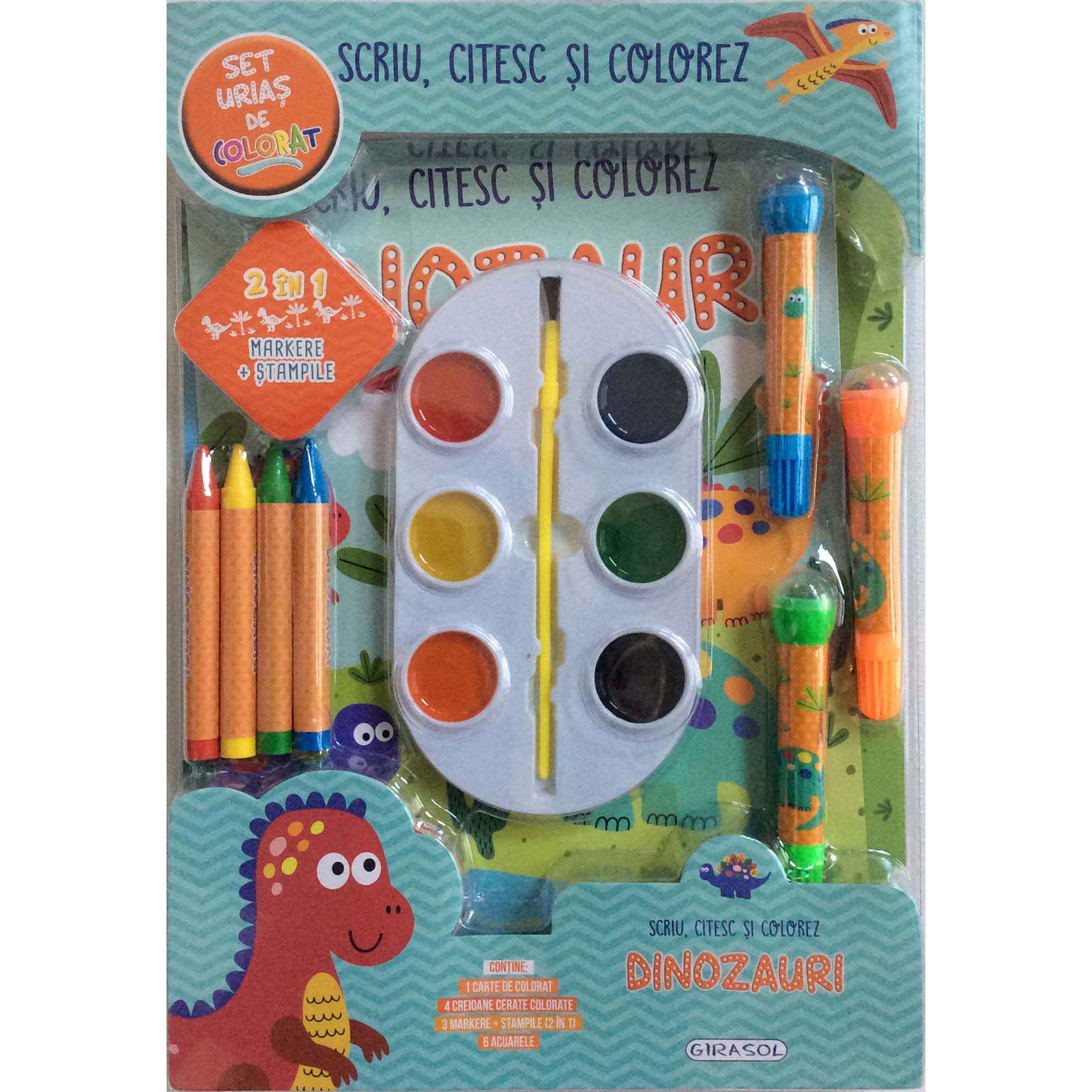 Scriu, citesc si colorez - Dinozauri - eMAG.ro