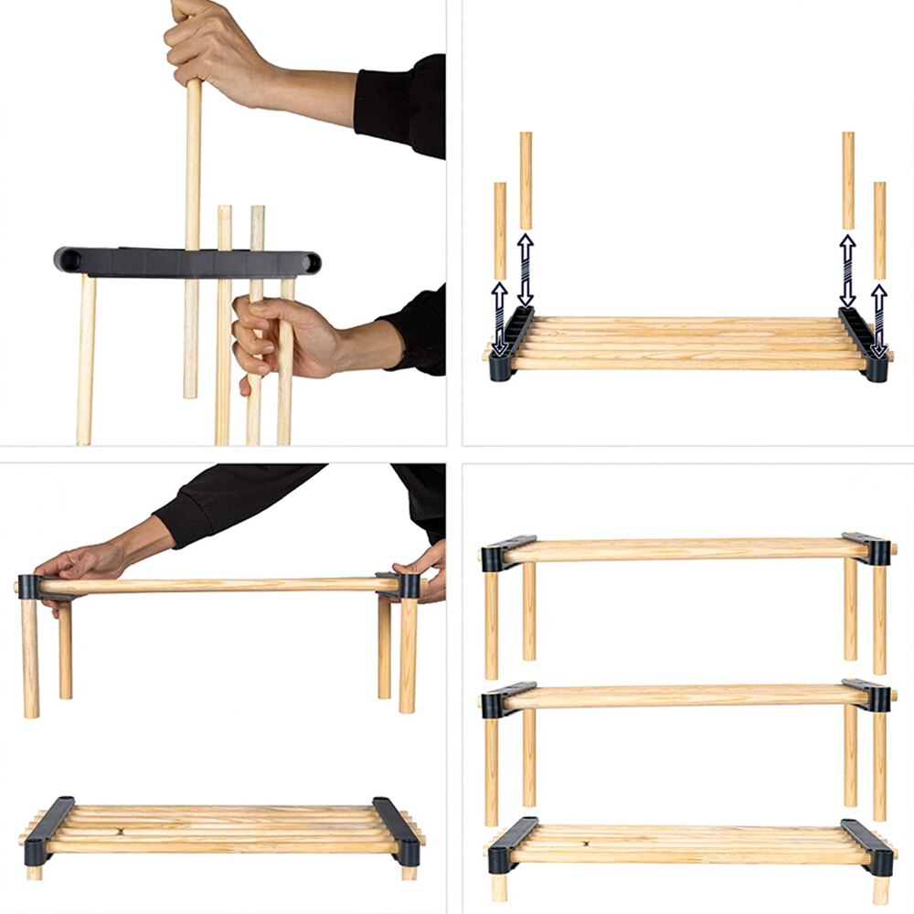 Raft modular universal, Quasar & Co.®, etajera 4 polite, lemn, 34 x 28 ...