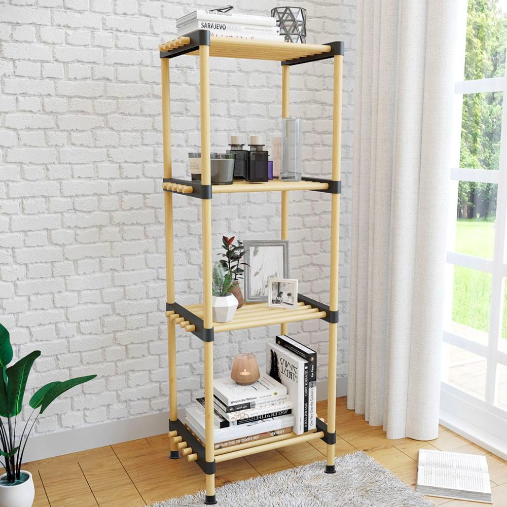 Raft modular universal, Quasar & Co.®, etajera 4 polite, lemn, 34 x 28 ...