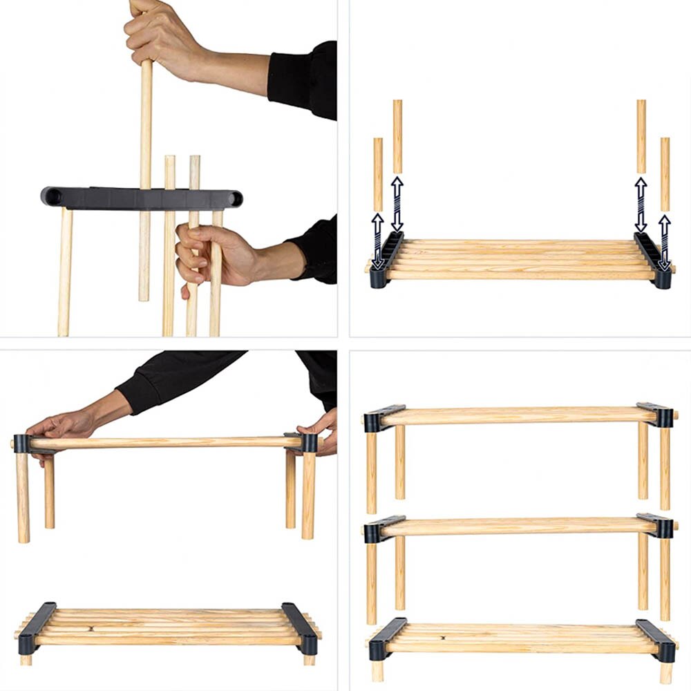 Raft modular universal, Quasar & Co.®, etajera 3 polite, lemn, 34 x 28 ...