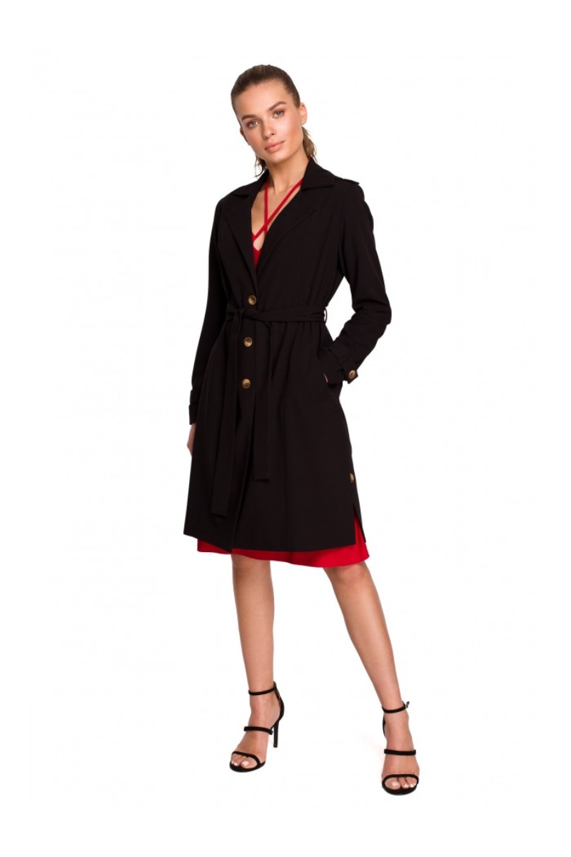 Trenci dama, Style, Poliester/Vascoza, Negru, XL - eMAG.ro