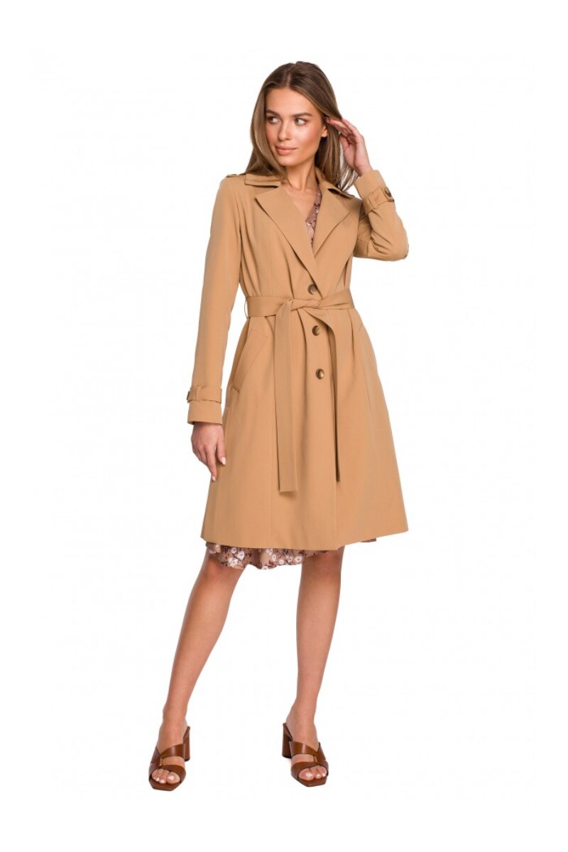 Trenci dama, Style, Poliester/Vascoza, Camel, 2XL - eMAG.ro