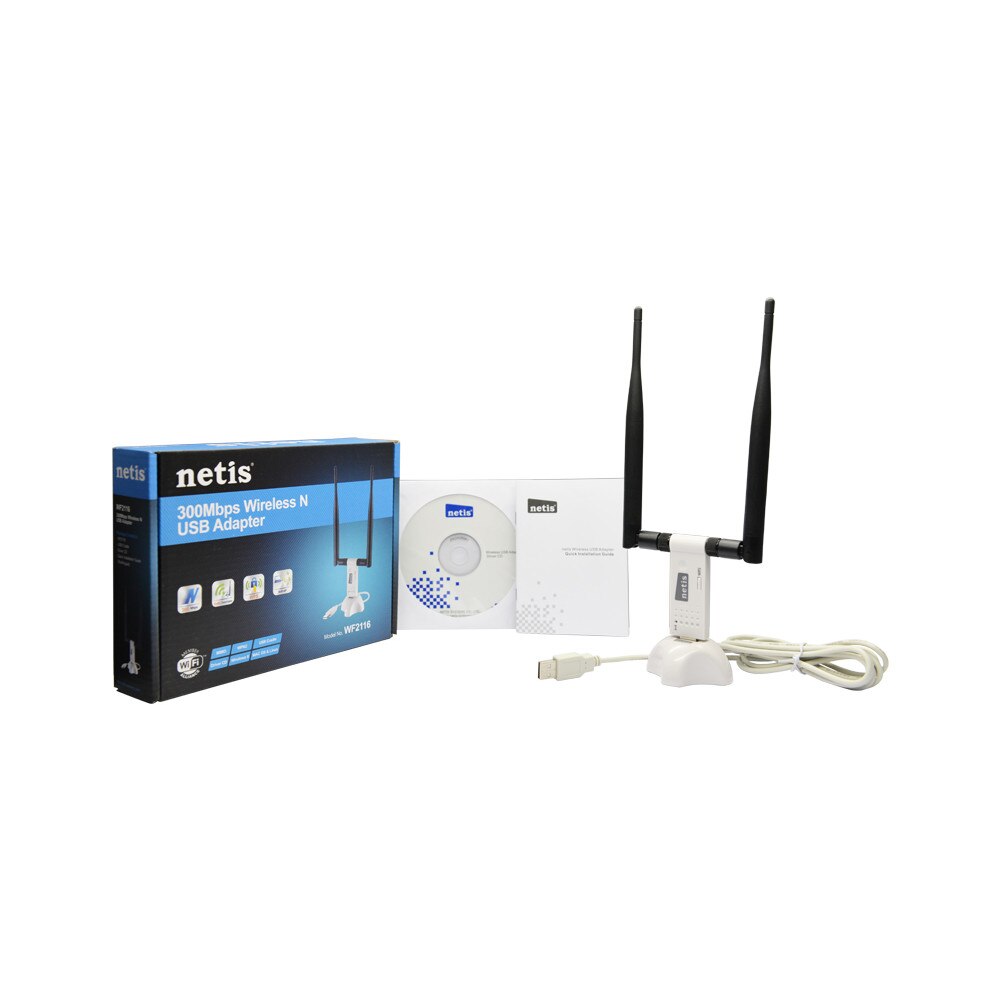 Безжичен USB адаптер NETIS WF-2116 300Mbps - eMAG.bg
