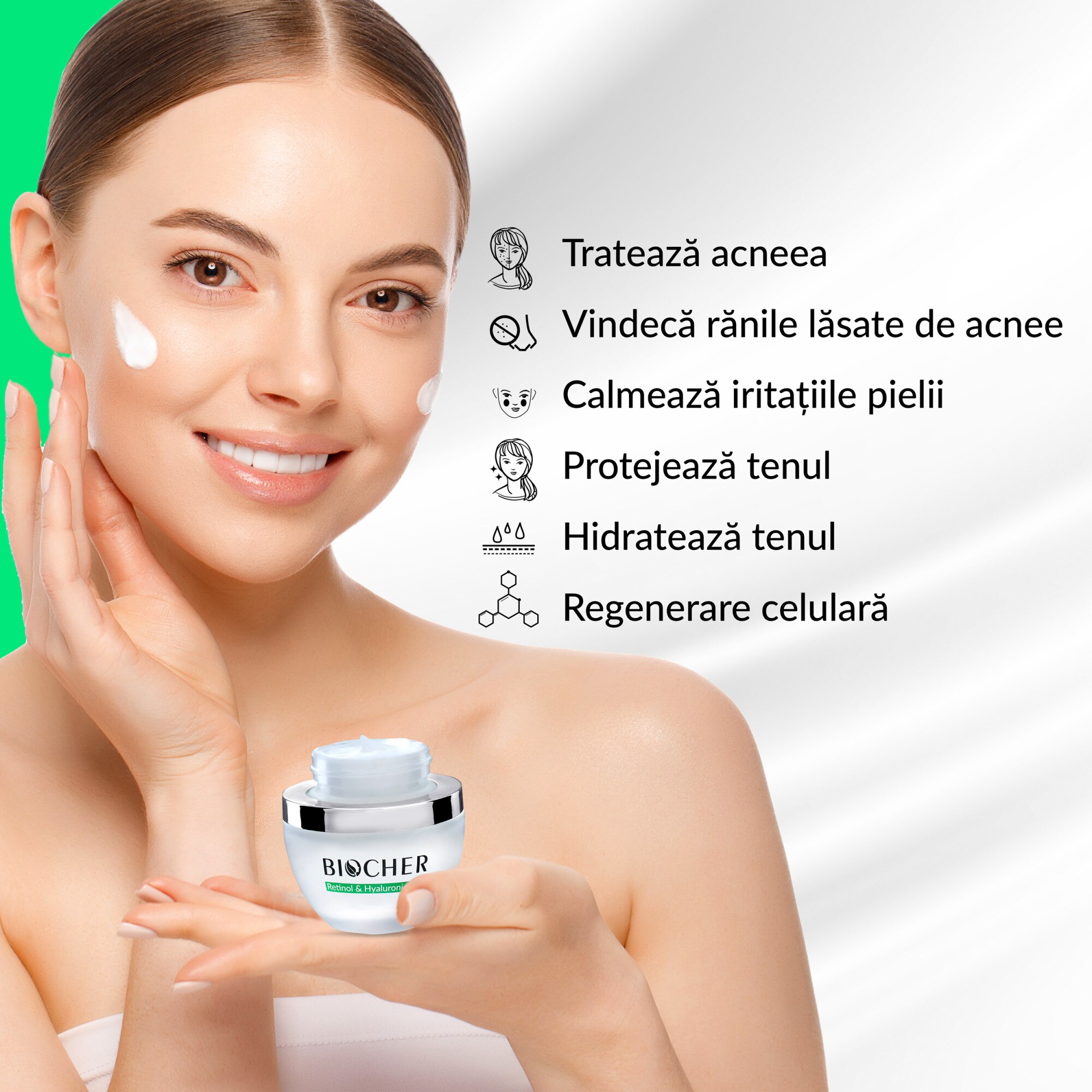 Pachet Biocher Perfect Skin, Crema Antirid hidratanta, Crema Anti ...