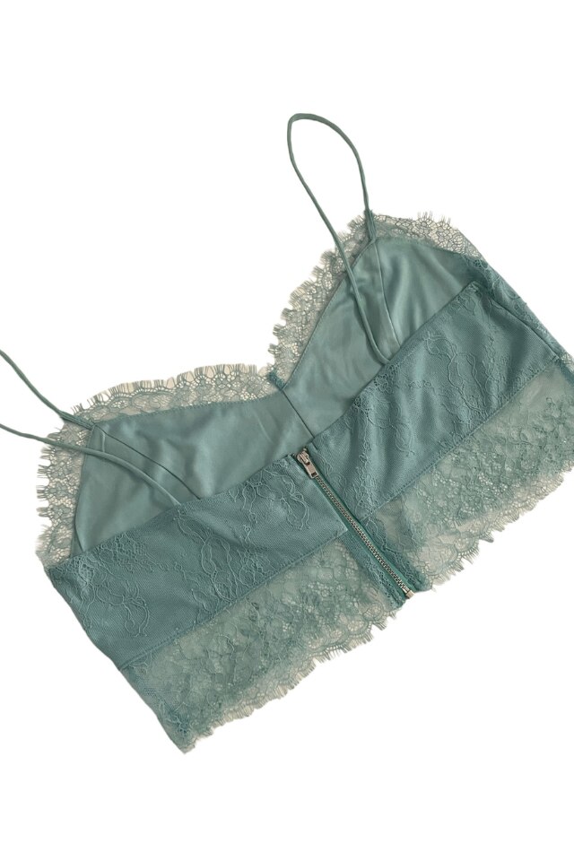 Top dama dantela, verde pal, 44, TOPSHOP - eMAG.ro