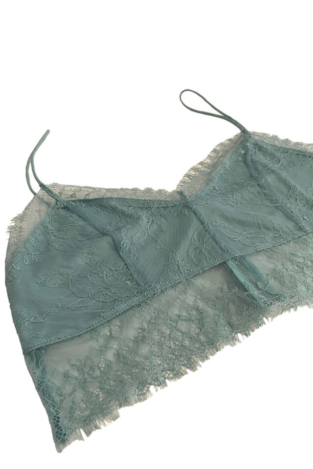 Top dama dantela, verde pal, 44, TOPSHOP - eMAG.ro