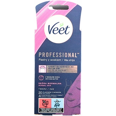Benzi epilare faciala cu ceara Veet Easy Gel, 20 bucati - eMAG.ro