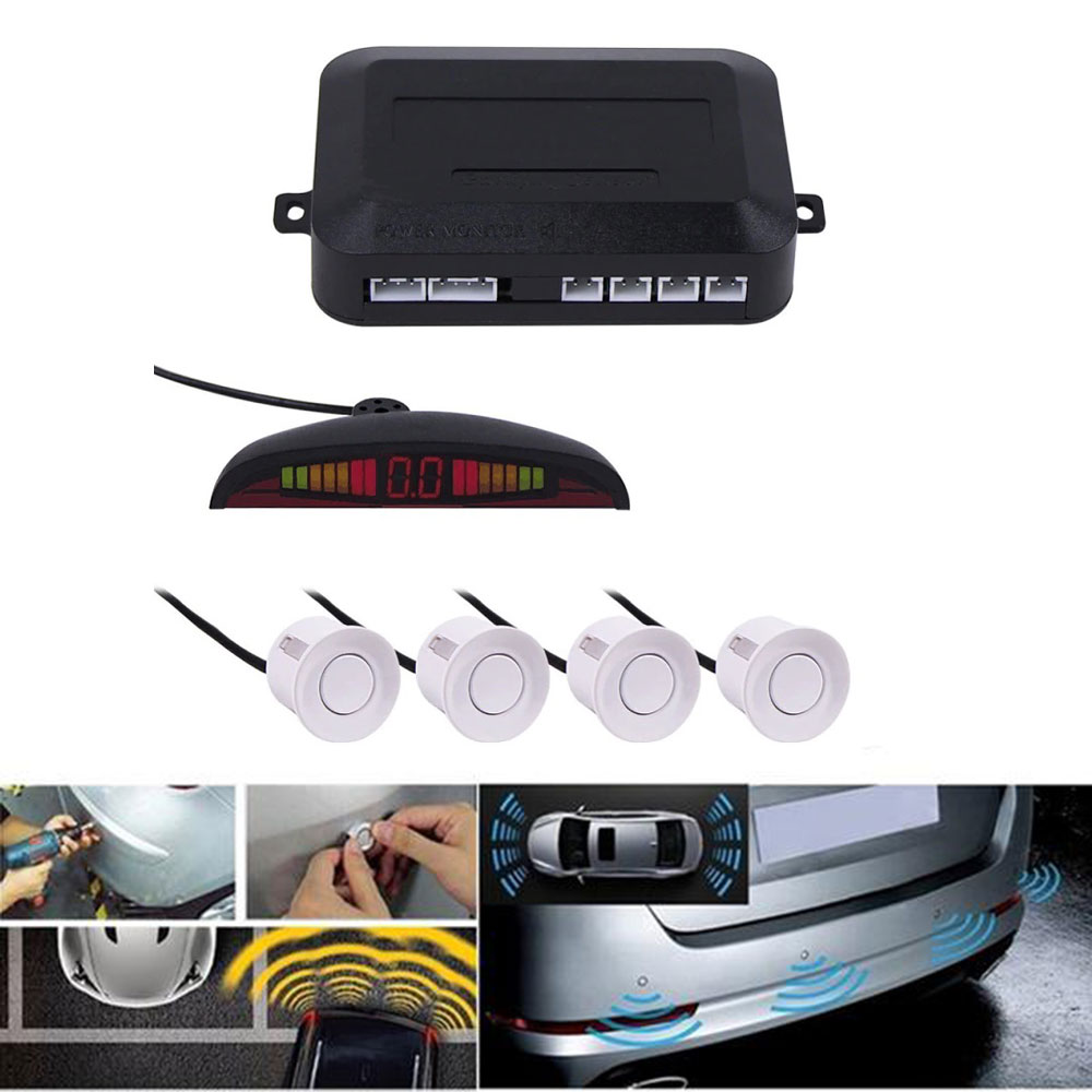 Senzori de Parcare Auto EDAR cu 4 Receptori, Display LED, Avertizare ...