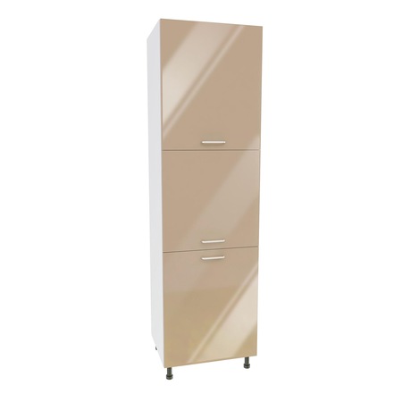 Corp turn 3 usi DOMINO 60X211X53, Fronturi MDF Lucios Capucino, Manere ...