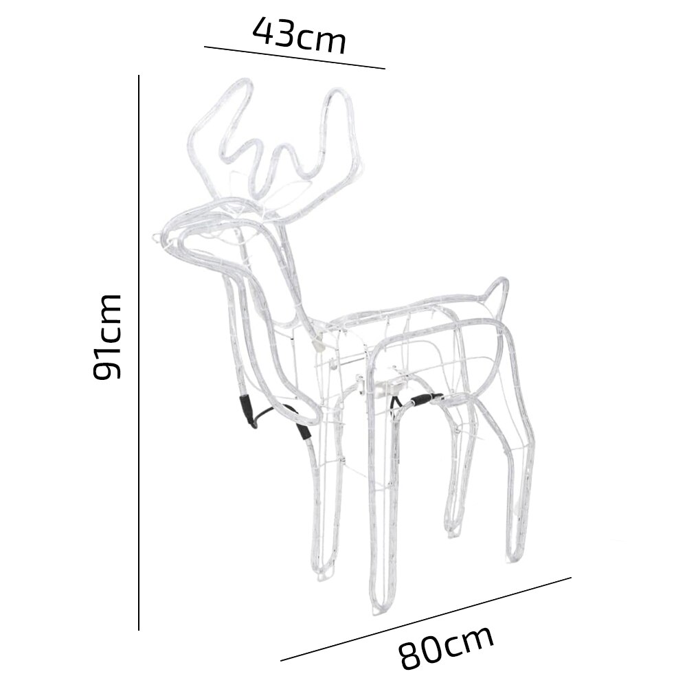 Ren mare luminos cu leduri luminoase cu cap mobil XXL culoare calda ...