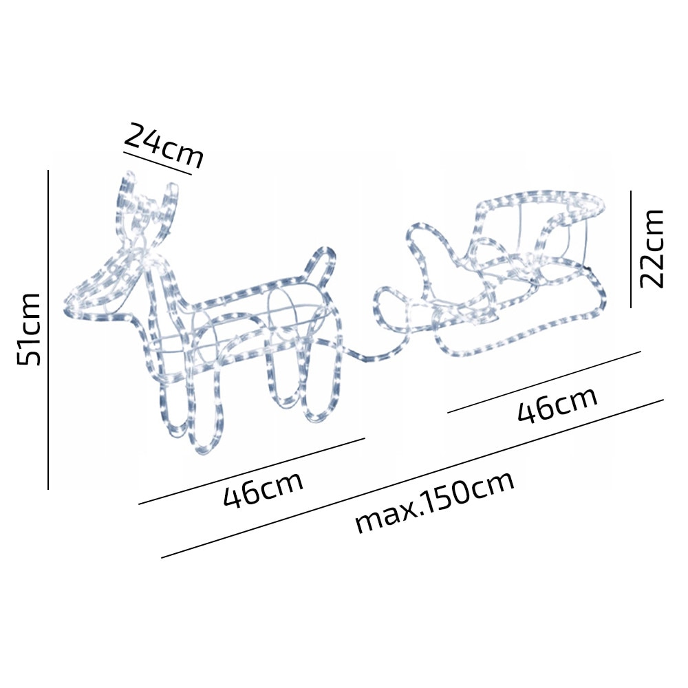 Ren cu sanie condus de craciun luminos albastru luminos - eMAG.ro
