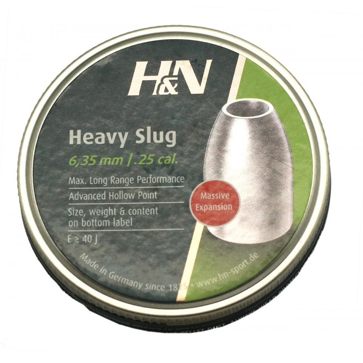 Alice arme cu aer comprimat Heavy Slug, H&N Sport, 2.5 grame, 6.35 mm ...