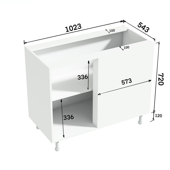 Corp baza de colt 1 usa CHARM 102.3x84x54.3, Fronturi PAL Printat ...