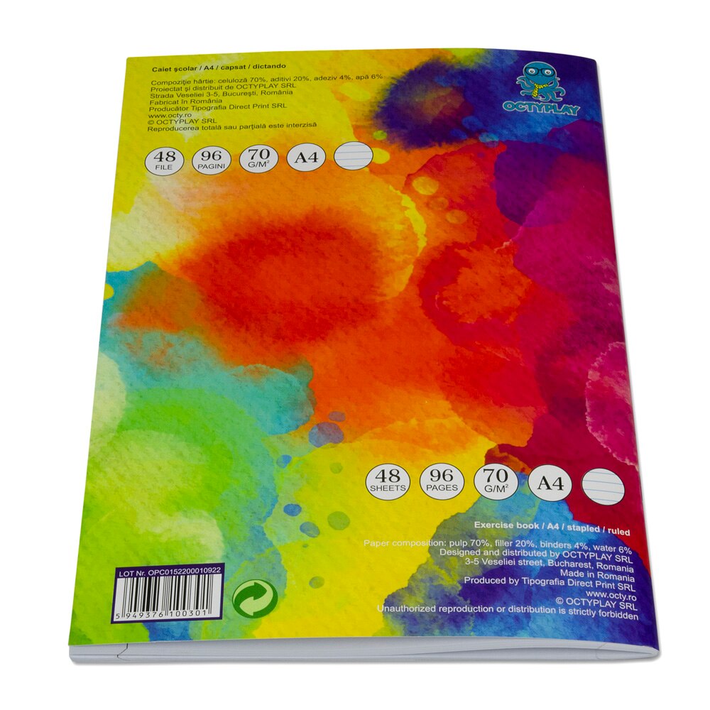 Set 3 caiete scolare premium Octyplay, Skijet, format A4, dictando, 48 ...